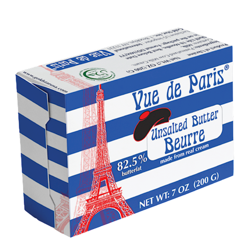VUE DE PARIS Unsalted Butter 82.5% 200g/20pack – ZakazBoston