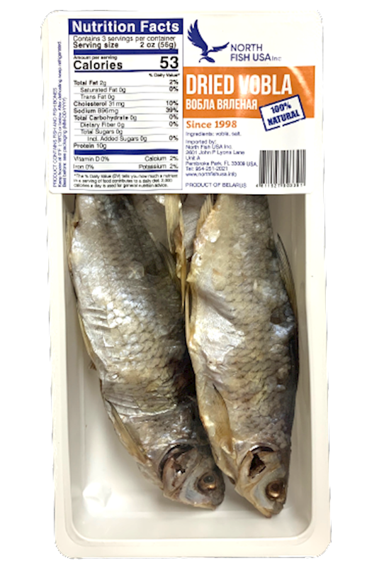 NORTH FISH Dried Cured Roach (Vobla) in trays ~8 lbs – ZakazBoston