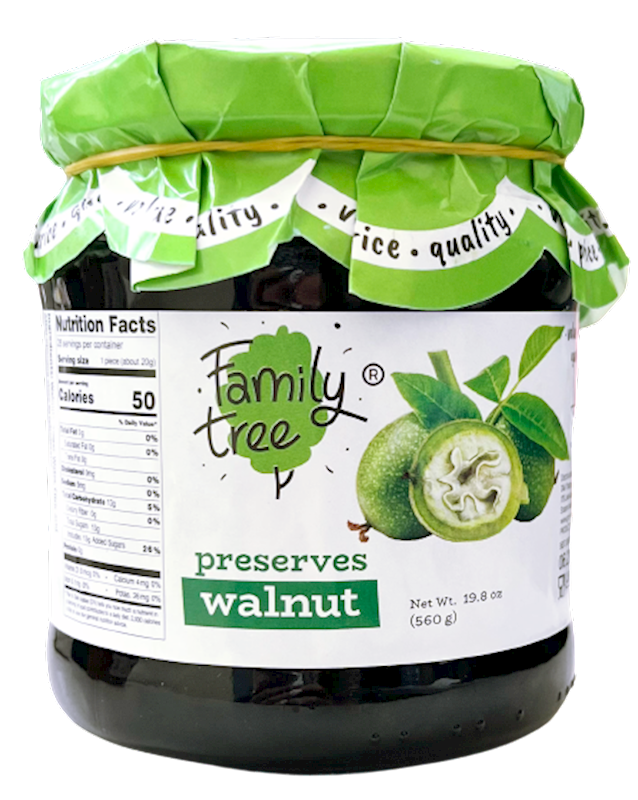 FAMILY TREE Walnut Preserves 560g/12pack – ZakazBoston