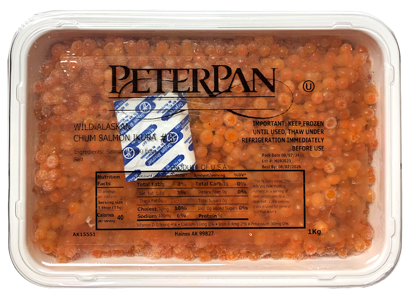 PETER PAN Wild Alaskan Chum Salmon Ikura #3 1000g – ZakazBoston