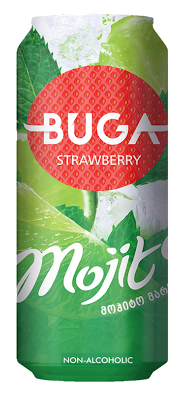 BUGA Mojito Strawberry Soft Drink 330ml/24pack – ZakazBoston
