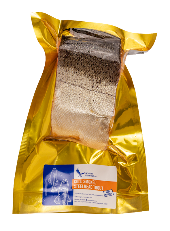 North Fish USA Steelhead (Semga), Cold Smoked ~1.2lbs – ZakazBoston