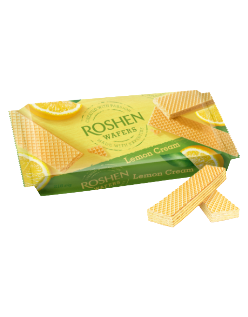 ROSHEN Waffles with Lemon Cream Filling 216g/16pack – ZakazBoston